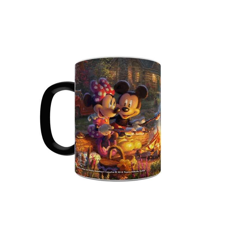 Morphing Mugs Disney Mickey and Minnie Mouse Campfire Thomas Kinkade Heat Sensitive Morphing ...